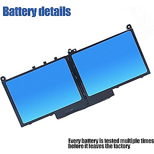 JGTM J60J5 Laptop Battery for Dell Latitude E7470 E7270 Compatible with Battery Type 7.6V 55Wh 7200mAh 4-Cell P61G001 P26G001 0J60J5 0MC34Y MC34Y R1V85 GG4FM 0GG4FM WYWJ2 1W2Y2 242WD R97YT NJJ2H