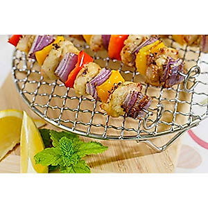 CAXXA Round 304 (18/8) Stainless Steel Canning Rack, Backing Rack, Cooling Rack (8 Inch)