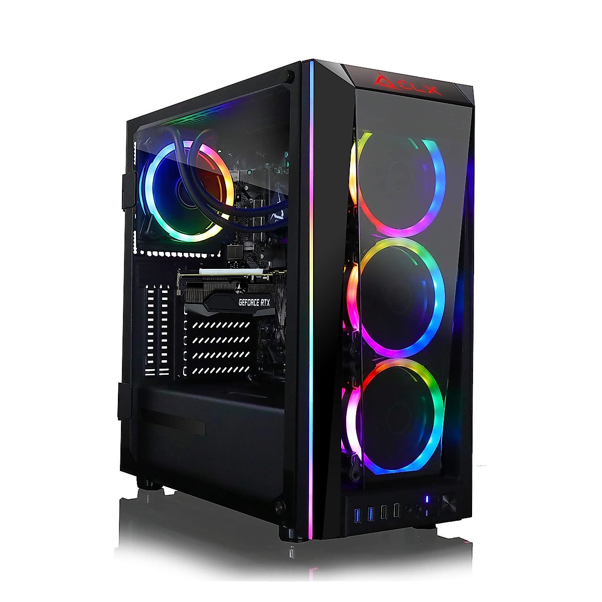 CLX Set TGMSETRTM0B03BM Gaming Desktop - Liquid Cooled AMD Ryzen 7 5800X 3.8GHz 8-Core Processor, 16GB DDR4 Memory, GeForce RTX 3080 10GB GDDR6X Graphics, 240GB SSD, 2TB HDD, WiFi, Windows 11 Home