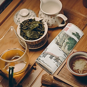 Kichvoe 2pcs Chinese Style Kitchen Tea Towels Chinoiserie Dish Towels Kitchen Bar Towels Large Plate Cloth Gongfu Tea Tray Mat Kung Fu Tea Accessory Set (Style 2)