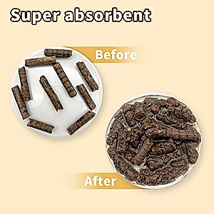 PINVNBY 2.2LBS Small Animals Pellet Litter, Natural Wood Pellets Bedding for Hamster Bunny Rabbit Squirrel Dragon Cat Hedgehog Guinea Pig Flower Mouse