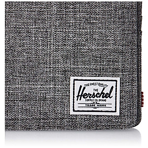 Herschel unisex adult Roy Rfid Bi Fold Wallet, Raven Crosshatch, One Size US