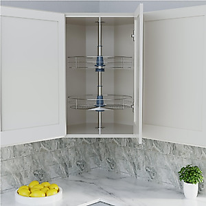 Dowell 4001 360D 30in H Wall Corner Lazy Susan ,Double Rack
