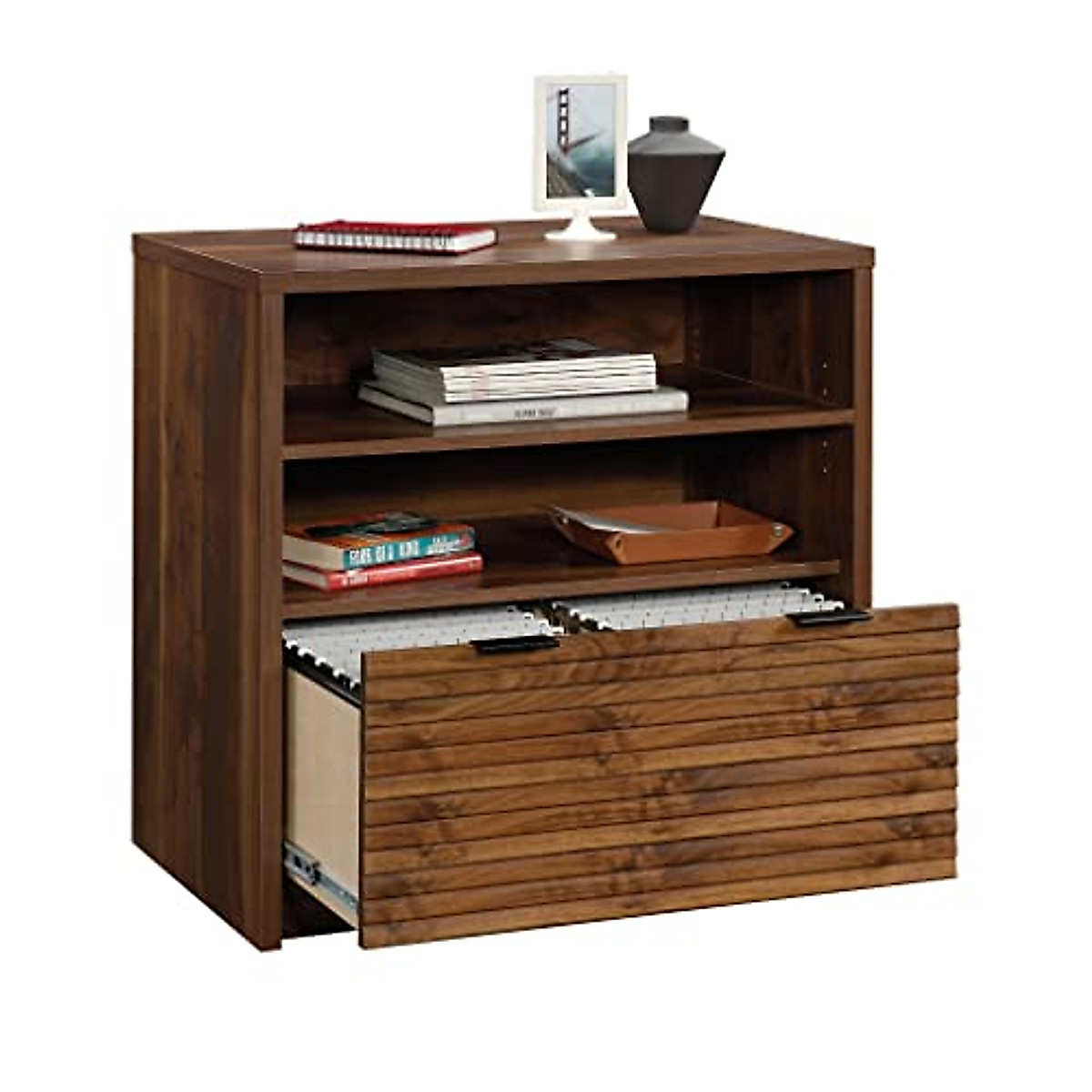 Sauder Harvey Park Lateral File, Grand Walnut Finish