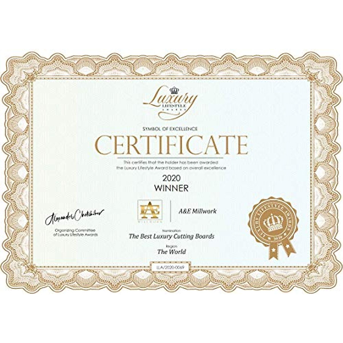 A&E Millwork LTD Mahogany Edge Grain Self-Balancing Wine Bottle Holder, Bottle Opener