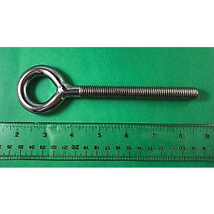 US STAINLESS Stainless Steel 316 Eye Bolt Welded 1/2" UNC x 120mm (1/2" x 4 3/4") Marine Grade