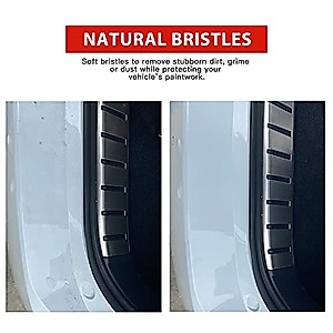 Amiss 5 Pieces Car Detailing Brush Set, Car Interior Cleaning Kit, Different Sizes Automotive Detail Brushes Perfect for Cleaning Wheels, Engine, Emblems, Air Vents, Leather, Dashboard, Trim(Black)