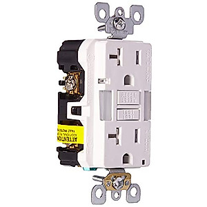 Leviton GFCI Outlet with Guidelight, 20 Amp, Self Test, Tamper-Resistant with LED Indicator Light, Replaces Plugged in Night Light, GFNL2-W, White