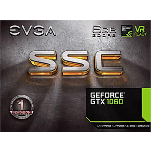 EVGA - NVIDIA GeForce GTX 1060 6144MB GDDR5 PCI Express 3.0 Graphics Card - Black (06G-P4-6264-KB)