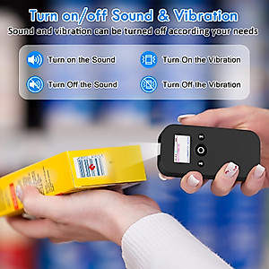 symcode Bluetooth Barcode Scanner with Display Screen Battery Level Time Display Works,Wireless 2D QR Bar Code Reader Scanner for Warehouse Supermarket Library