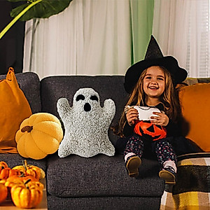 2024 New Ghost Pillow Halloween - Cute Ghost Shaped Plush Pillow, Halloween Ghost Decorative Throw Pillows, Soft Fluffy Plush Stuffed Halloween Ghost Pillow for Halloween Decor (#1-30cm/11.8in)