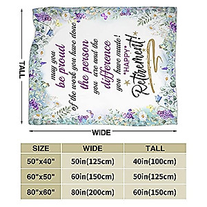 Retirement Gifts for Women Men 2021 Happy Retirement Ultra-Soft Throw Blankets Flannel Blanket for Bedding Sofa (Retirement 1, 60"x50")