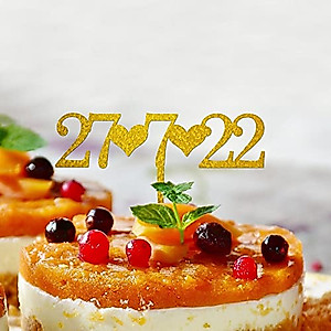 Date Custom Engagement Wedding Caketopper Bride To Be Wedding Party Supplies For Couples Engagement Gifts Gold