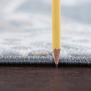 Garland Transitional Floral Dark Gray Rectangle Area Rug, 7.6' x 10'