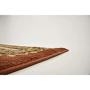 Unique Loom Voyage Collection Traditional Oriental Classic Intricate Design Area Rug, 9 ft 0 in x 12 ft 0 in, Terracotta/Ivory