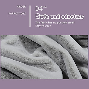 Corner Fleece Bird Blanket,Bird Blanket for Cage,Cozy for Birds,Parrot Cage Snuggle Hut Warm Bird Nest House Bed for Parrots,Small Conures, Lovebirds and Cockatiels M