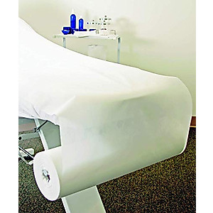 nonwoven disposable bed sheet roll (1 Roll) 330 feet long perforated every 6 feet renders 55 full treatments Ideal for Facial and waxing services