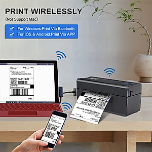 beeprt Bluetooth Shipping Label Printer - Wireless 4x6 Thermal Label Printer for Shipping Packages, Desktop Label Printer Compatible with Shopify, Ebey, Amazon, Etsy, FedEx, UPS, Small Business