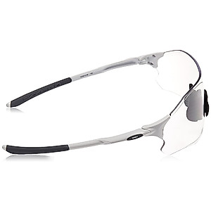 Oakley Men's OO9313 EVZero Path Low Bridge Fit Polarized Rectangular Sunglasses, Matte White/Clear Black Iridium Photochromic, 38 mm