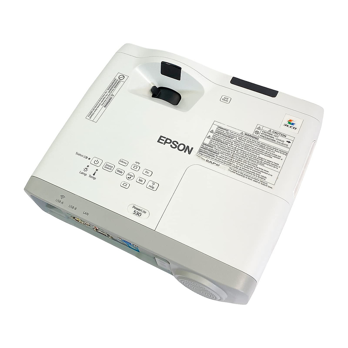 Epson PowerLite 530 XGA 3LCD Projector, White
