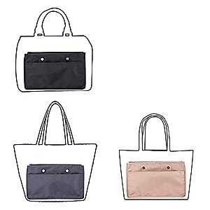 enreve Purse Organizer Insert, Bag Handbag Tote Organizer, Diaper bag, Bag in Bag for Longchamp and More (BEIGE)