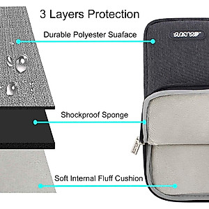 MOSISO Tablet Sleeve Case Compatible with iPad 10th 10.9 inch 2022 / iPad Air 5th 10.9 / iPad Pro 11 M2 / iPad 9/8/7 10.2 / iPad Air 4 10.9/Air 3 10.5 / iPad 9.7, Polyester Vertical Bag, Space Gray