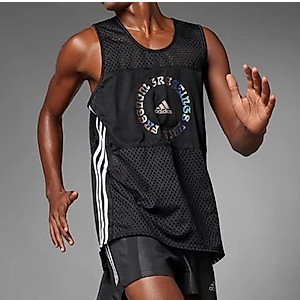 adidas Men's Running Break The NORM Tank TOP Black Size M