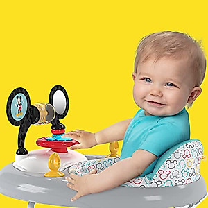 Bright Starts Disney Baby Mickey Mouse Original Bestie 2-in-1 Baby Activity Walker - Easy Fold Frame and Removable-Toy Station, 6 Months and up