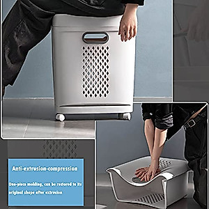 Laundry Sorter, 3 Bag Laundry Hamper Sorter with Rolling Heavy Duty Casters, Laundry Organizer Cart for Clothes Storage, Bathroom Shelf