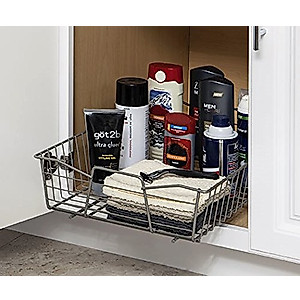 ClosetMaid 3087 14-Inch Wide Cabinet Organizer, Nickel