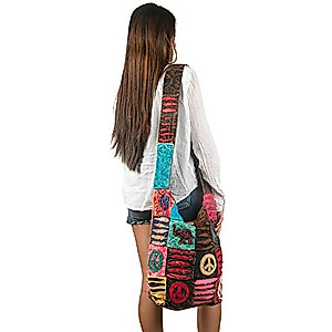 Hobo Colorful Shoulder Bag Women Sling Slouch Hippie Boho (Elephant)