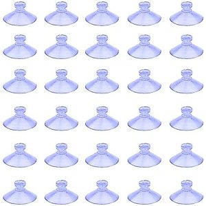 OMYZERO 100pcs Mini Clear Plastic Suction Cups Without Hooks (30mm)