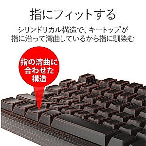 ELECOM Wired Keyboard with Full Numeric pad and USB 2 Port Membrane Type [Black] TK-FCM094HBK(Japan Import)