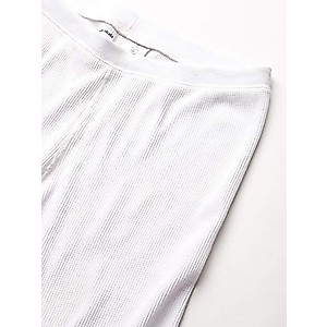 Amazon Essentials Women's Waffle Snug Fit Pajama Set, White, Small