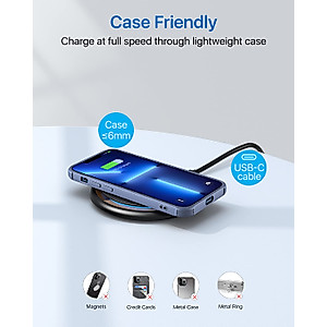 andobil Wireless Charger [2022 Advanced Chip] Qi-Certified 15W/10W/7.5W Safest Wireless Charging Pad Compatible Samsung Galaxy S22/S22 Ultra/S21/S21 Fe/S20/S10/Note 20/10, iPhone 13/13 Pro/12/11/XS/X