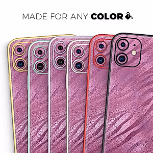 Design Skinz Glamorous Pink Toned Zebra - DesignSkinz Protective Vinyl Decal Wrap Skin Cover Compatible with The Apple iPhone SE (2020) (Full-Body, Screen Trim & Back Glass Skin)