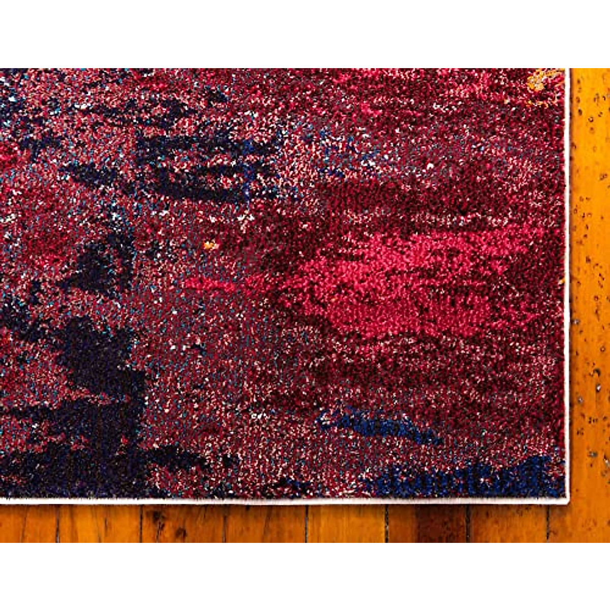 Unique Loom Estrella Collection Abstract, Rustic, Modern, Gradient, Distressed Area Rug (7' 0 x 10' 0 Rectangular, Pink/Navy Blue)