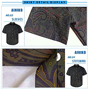 Hawaiian Shirts for Men Casual Beach Summer Shirt Floral Button Down Tropical Holiday Short Sleeve Shirts