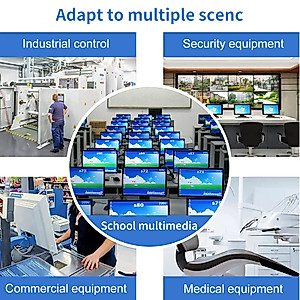 Kinupute Industrial Mini PC, Intel Core i7-5500U 2.4-3.0GHz, 16GB RAM, 512GB SSD, Windows 10 Pro, 6xCOM RS232/RS485, 4xUSB 3.0, HDMI/VGA Ports, Auto Power On, Full Metal Case