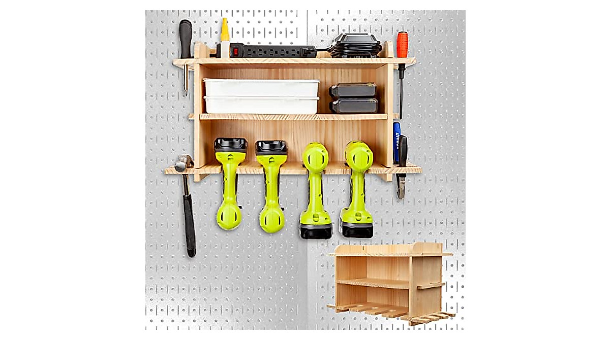 LampLighter Power Tool Organizer & Drill Storage Rack | Easy Wall Mount