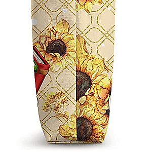 Sunflower Gnome With Books For Tea Lover & Librarian Reading Tote Bag