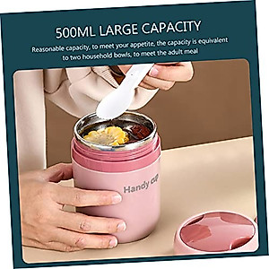 Cabilock 3pcs Mini Breakfast Cup Vacuum Insulated Bucket Containers with Lids Snackle Insulated Container Hot Food Stainless Water Bottles Thermal Soup Bucket Travel Drinks Thermal Jug Pp