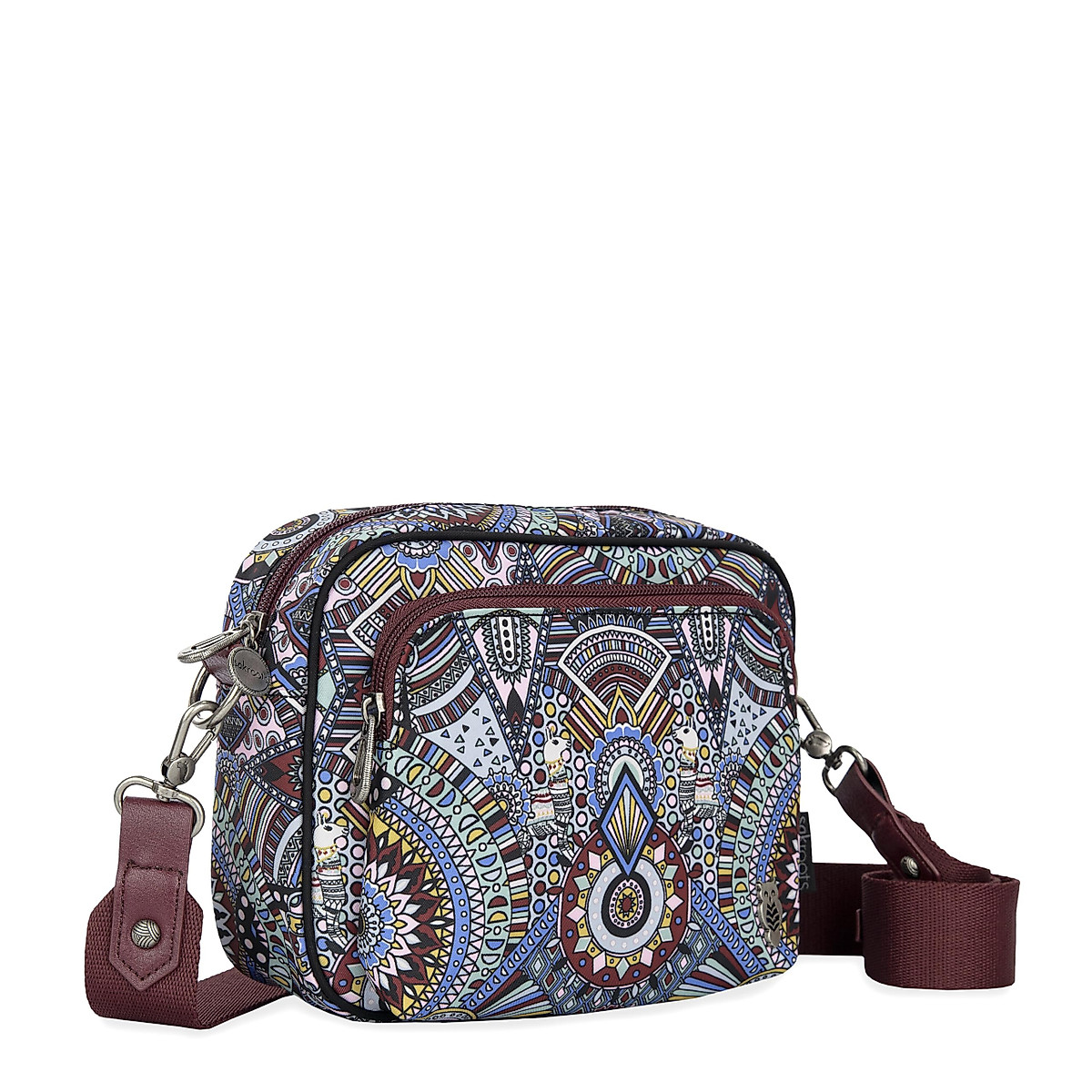 Sakroots Westwood Crossbody in Eco Twill, Removable Crossbody Strap, Cabernet Wanderlust