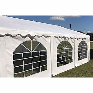 DELTA 20'x20' Budget PE Party Tent Heavy Duty Upgraded Galvanized Wedding Tent Canopy Big Tents Carport Outdoor Event