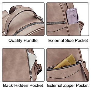 CLUCI Mini Backpack Purse for Women Fashion Leather Small Backpacks Ladies Shoulder Backpack Convertible Handbags Light Brown