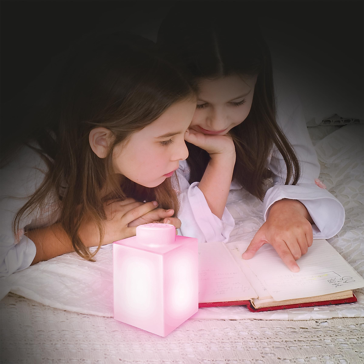 Lego Classic 1x1 Silicone Night Light - Pink - 3" x 3" x 4.5", Ages 6+ (LP39) Portable Flexible Nightlight for Kids Teens Bedroom Gaming Room Home Decor