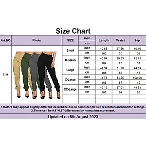 MsavigVice Athletic Pants for Women Casual Outdoor Cargo Jogger Pants with Pockets Yoga Pants for Women Black XXL