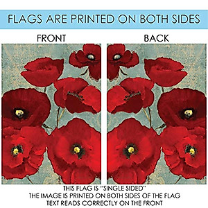 Toland Home Garden 119872 Red Painted Poppies 12.5 x 18 Inch Decorative, Garden Flag-12.5" x 18"