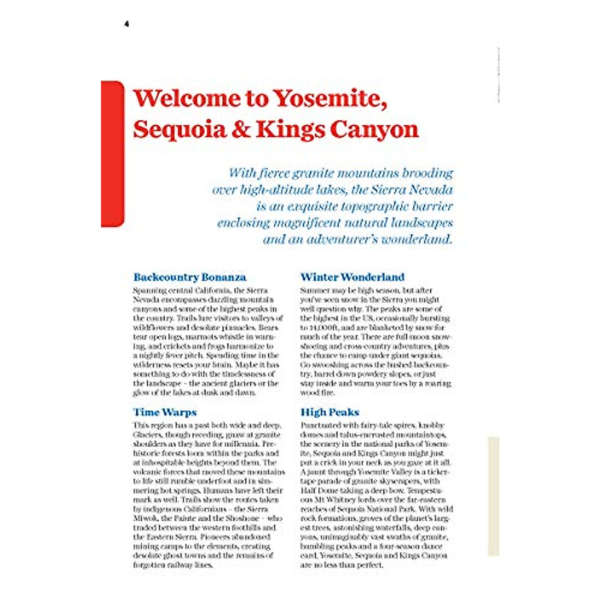 Lonely Planet Yosemite, Sequoia & Kings Canyon National Parks 6 (National Parks Guide)