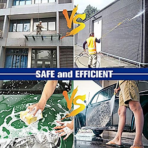 LadyRosian 9pcs Pressure Washer Wand Extension - 10ft Replacement Lance with 6 Spray Nozzle Tips - 1/4''Quick Connect, 45° 90° Curved Rod, 4000PSI